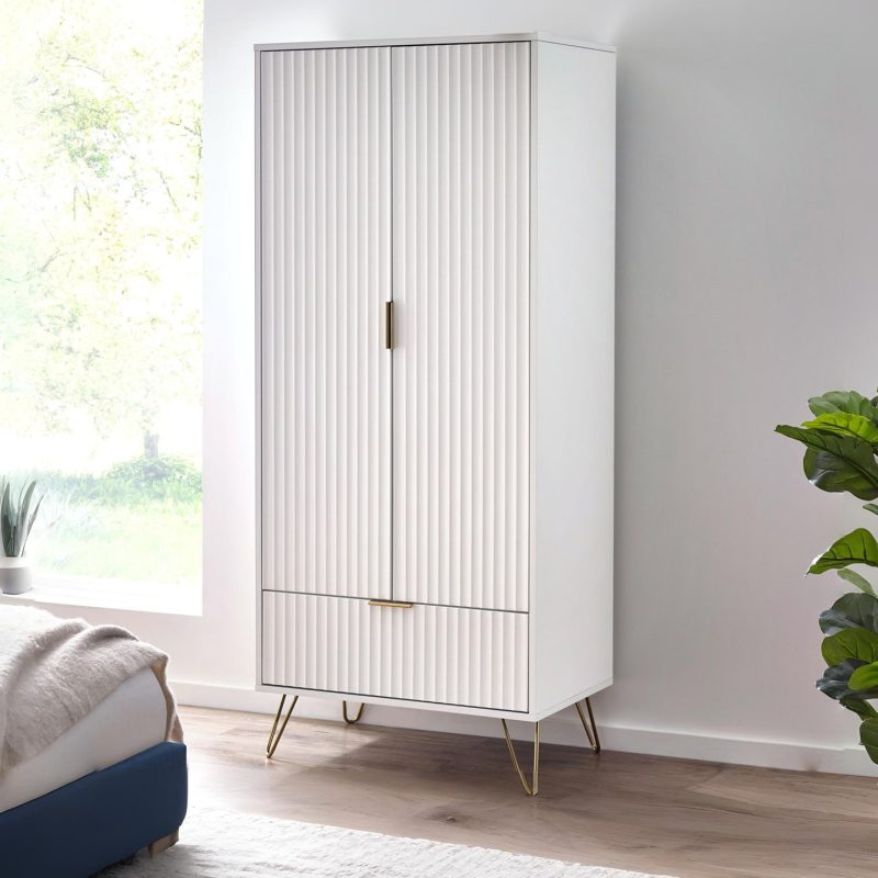 Murano 2 Door 1 Drawer Wardrobe - The Bed Shop Carlisle